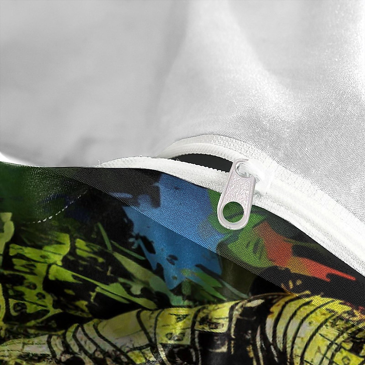 YYANQIN Crocodile Comforter Cover, 3D Printing 3 Piece Sets Blanket Soft Microfibre Quilt Cover with Zipper Closure and Pillowcases for Home Decor Bed Twin（173x218cm）