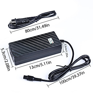 42V 2A Power Adapter PowerFast Mini 3-Prong Inline Connector for Pocket Mod, Sports Mod, and Dirt Quad Lithium Battery Charger