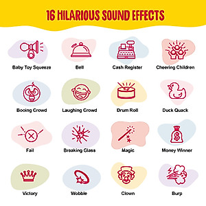Sound Effects Machine - 16 Hilarious Sounds - Easter Basket Stuffers - Boys Noise Maker Prank Gifts for Kids- 6 7 8 9 10 Year Old Boy Gifts - Fun Boys Toys for Ages 8-13 - Cool Gadgets for Teens Gift