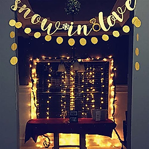 2PCS LaVenty Snow In Love Banner Snow In Love Decorations Winter Bachelorette Party Decorations Engagement Party Decorations