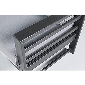 Signature Design by Ashley Outdoor Amora HDPE Patio Lounge Chair, 2 Count, Charcoal Gray