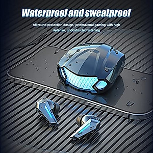 M5 Game Headset LED Bluetooth Earphones Earbuds Sports Car Wireless (Black)