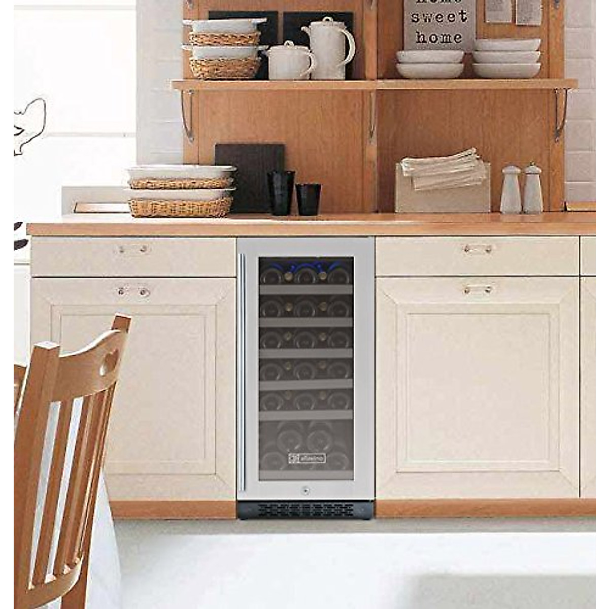 Allavino 15" Wide FlexCount II Tru-Vino 30 Bottle Single Zone Stainless Steel Right Hinge Wine Refrigerator