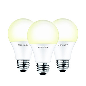 A19 Smart White LED Bulb, 60W, Non-Dimmable, 3-Pack
