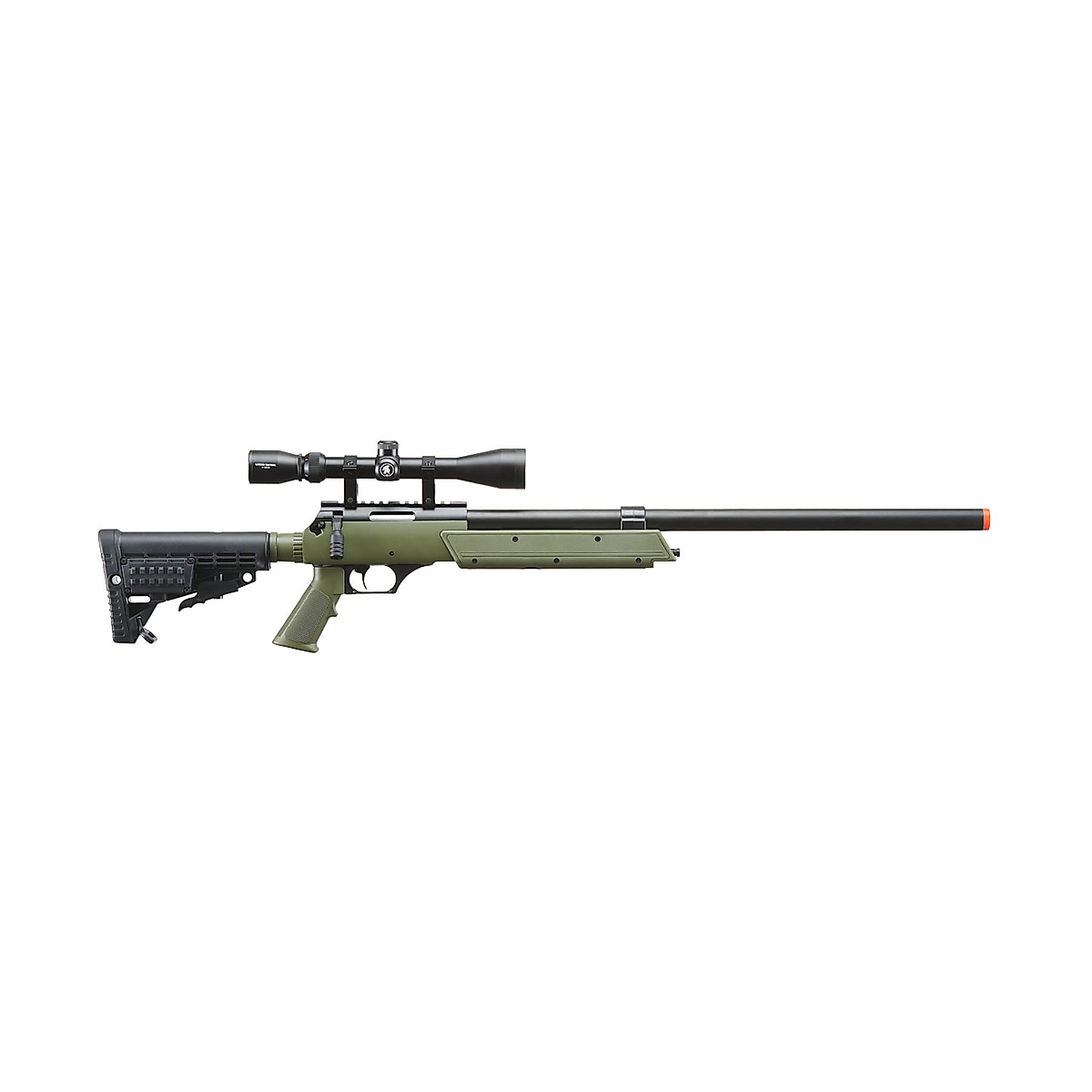 Powerful MB13 APS SR-2 Metal Bolt Airsoft 450 FPS Single Bolt Action Sniper Rifle with 3X Scope, Speed Loader and 0.20g 6mm BBS, Color Green