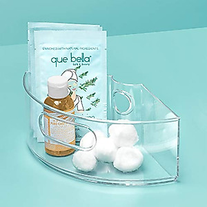 YouCopia Crazy Susan Two Tier Turntable, Divided Lazy Susan Organizer with 3 Clear Bins for Cabinet and Pantry Storage