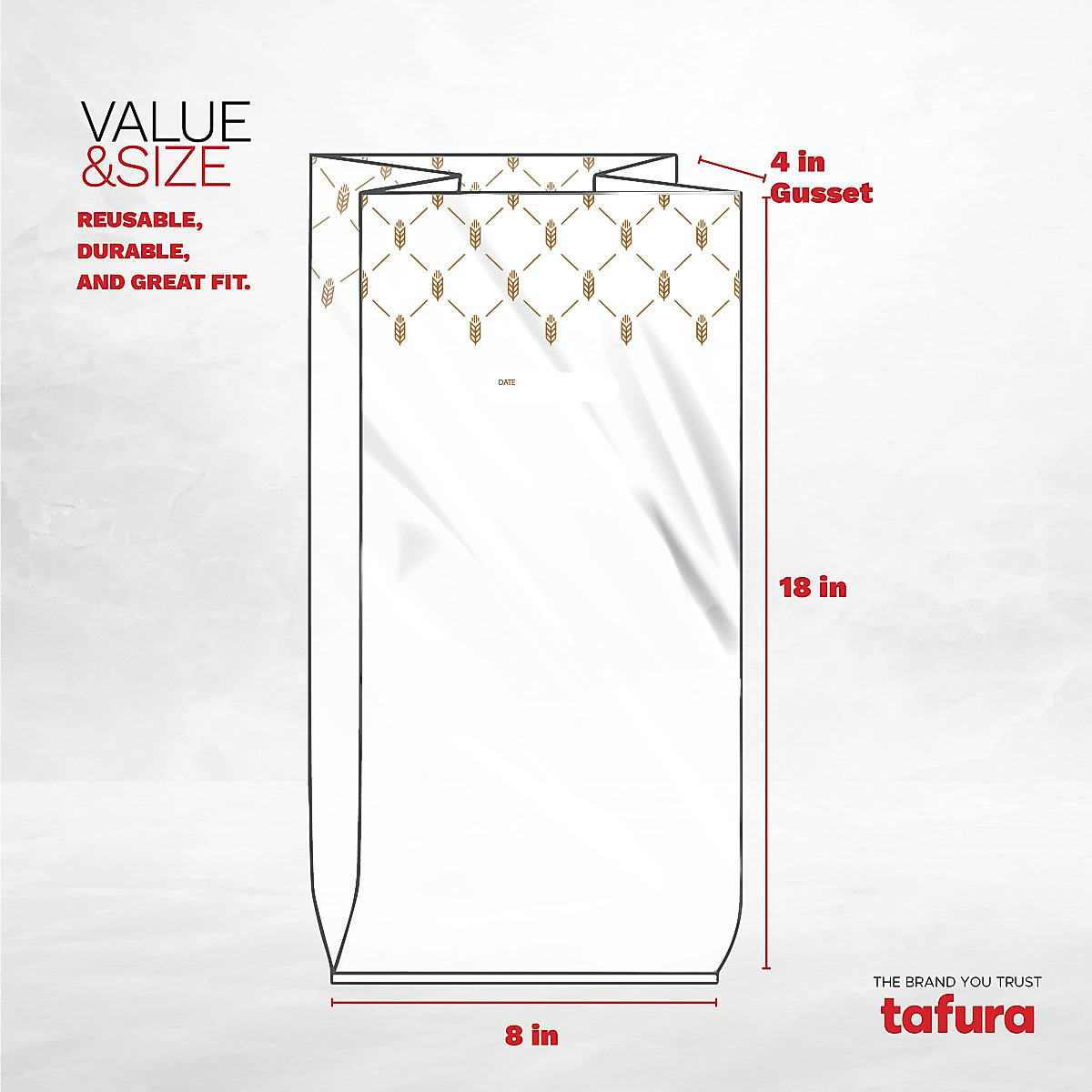 Bread Bags (100 Count) Bread Bags for Homemade Bread, Plastic Bread Bags with Twist Ties, 100 Clear Storage Bags, BPA Free