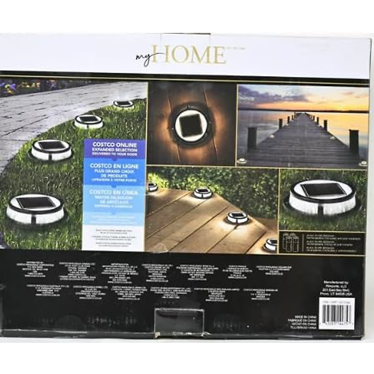 MyHOME Solar Multi-Surface LED Lights 12 Lumen Deck Driveway, Accent Lights- 4 Pack