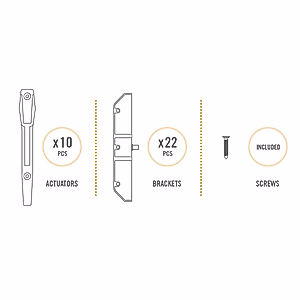 Nuvo Iron LSB48 Hardware System-Holds up to 11 Boards Louver, Black