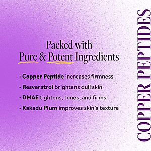 Derma E Firming DMAE Moisturizer - Copper Peptides, Resveratrol & Kakadu Plum - Supports Collagen and Elastin Health– Vegan Facial Skin Care, 2oz