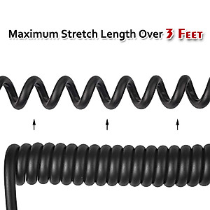 Superbat BNC Cable 3G/HD SDI Cable 3ft SDI Coil Cable 75Ohm BNC to BNC Extension Coaxial Cable for Cameras and Video Equipment，Supports HD-SDI/3G-SDI，SDI Video Cable (Black,1Pcs)