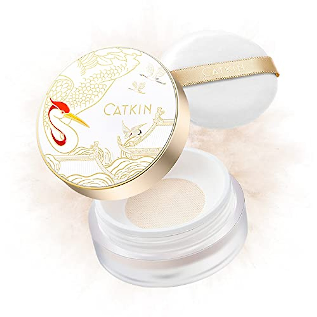 CATKIN Dreamworld Air Makeup Loose Powder Setting Finishing Powder Oil Control Matte Natural with Puff (C01 Natural)