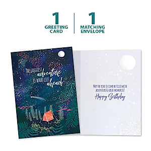 Tree-Free Greetings - Birthday Cards - Artful Designs - 1 Card + Matching Envelopes - Made in USA - 100% Recycled Paper - 5"x7" - The Greatest Adventure (GO65233)
