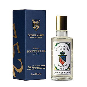 Caswell-Massey Jockey Club Gold Cap After Shave, Soothing Aftershave with Sandalwood, Musk, Jasmine & Geranium, 3 Fl Oz