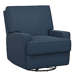 Baby Relax Rylan Swivel Glider Chair, Coil Seating, Dark Blue Recliner