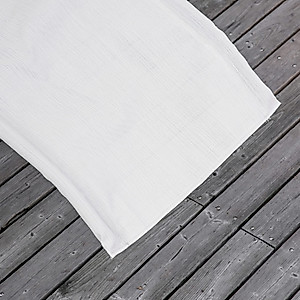 Outsunny Outdoor Folding Rocking Chair, Foldable Chaise Lounge Pool Chair with Armrests for Sun Tanning, Sunbathing, Rocker for Patio, Lawn, Beach, White