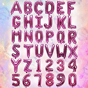 Letter Balloons - Custom Phrase 16" Inch Alphabet Letters & Numbers Foil Mylar Balloon | Create Your own Banner Name / Word | Blue/Pink Baby Shower Decorations