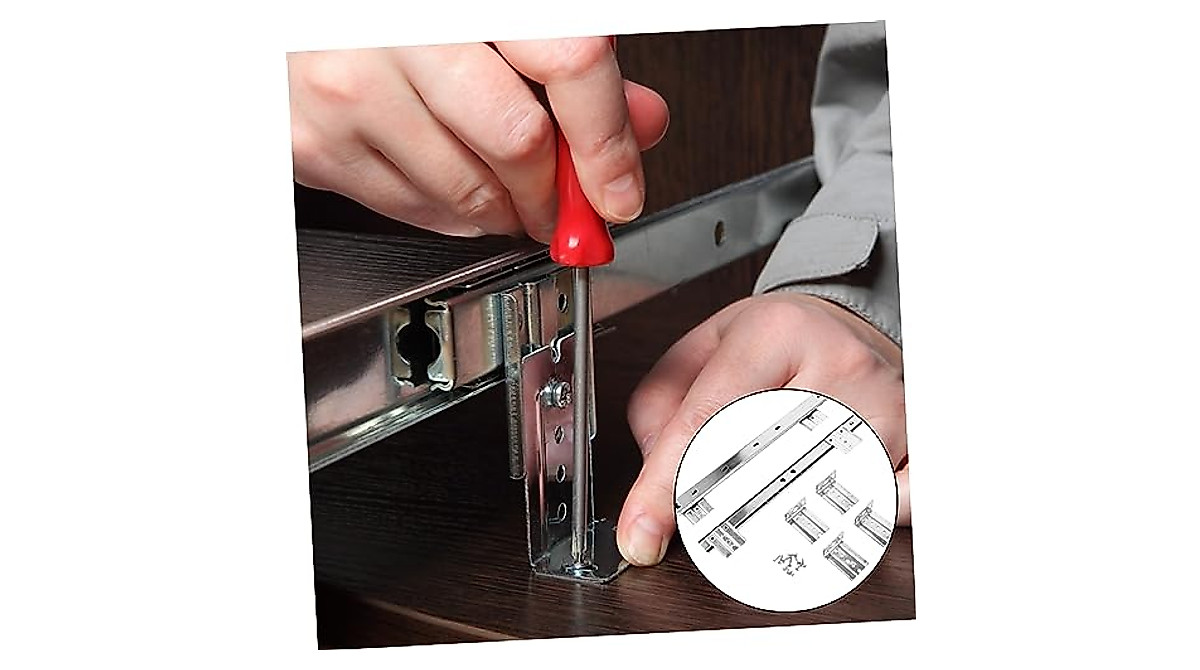 OSALADI Desk Drawer Slides - Smooth Ball Bearings