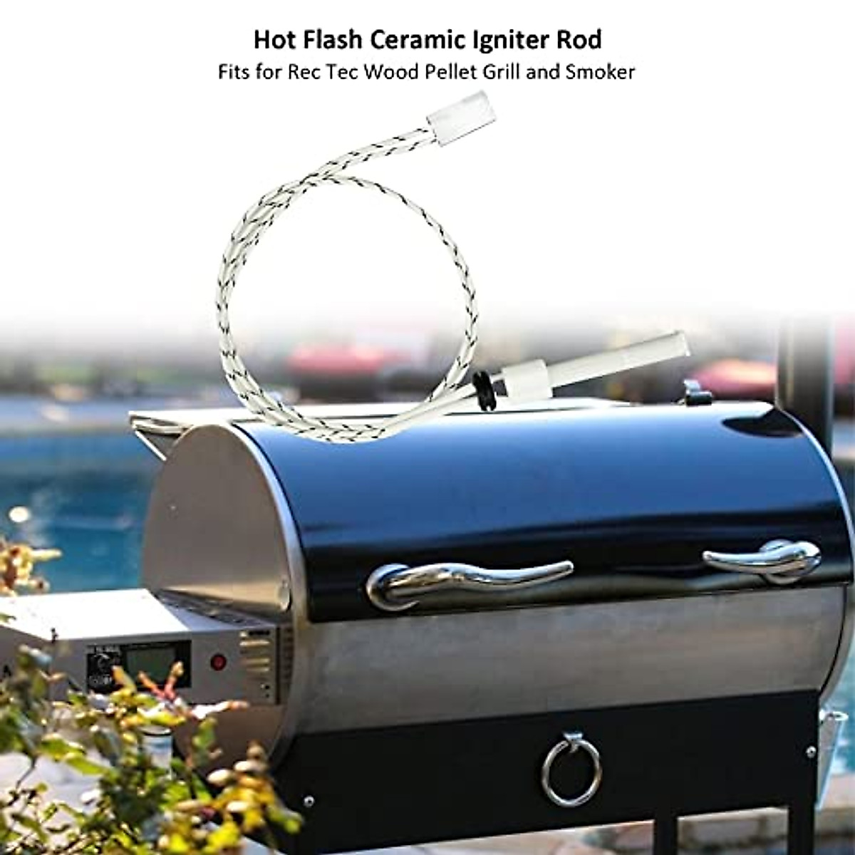 Ceramic Igniter Rod Fit for Rec Tec Wood Pellet Grill and Smoker, Recteq Ceramic Igniter Replacement