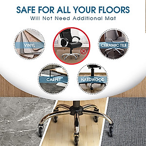 Office Chair Wheels，Heavy Duty Casters Set of 5,Caster Wheels 3 Inch, Suitable for All Floors (Carpet, Hardwood), Rubber Replacement Casters That Most Computer Chairs, Game Chairs,Desk Chairs Can Use