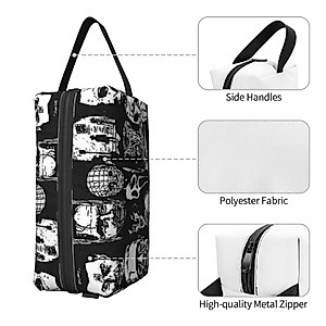 Women's Cosmetic Bags Horror Icons Makeup Pouch Travel Toiletry Storage Bag