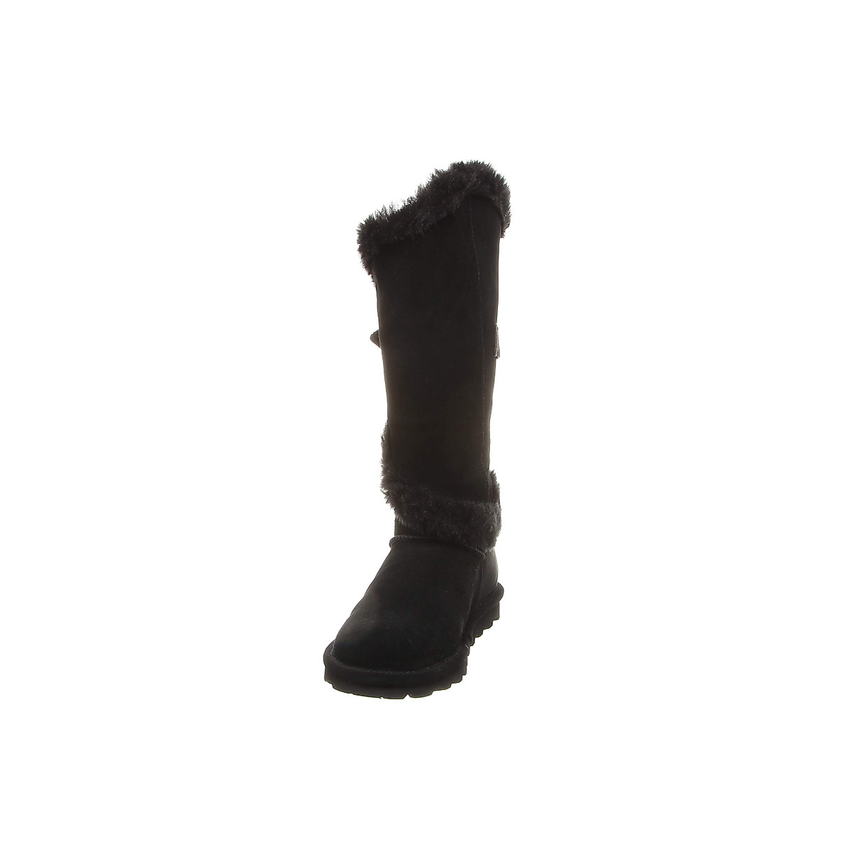 BEARPAW Women's Sheilah Tall Black Size 10 | Women's Boot Classic Suede | Women's Slip On Boot | Comfortable Winter Boot