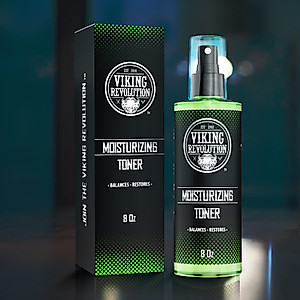 Viking Revolution Skin Toner for Men, Facial Toner Spray for Mens Face Care, Toner for Face - Hydrating Toner for Oily Skin, Balancing Toner for Sensitive Skin - Natural Facial Toner for Men (8oz)