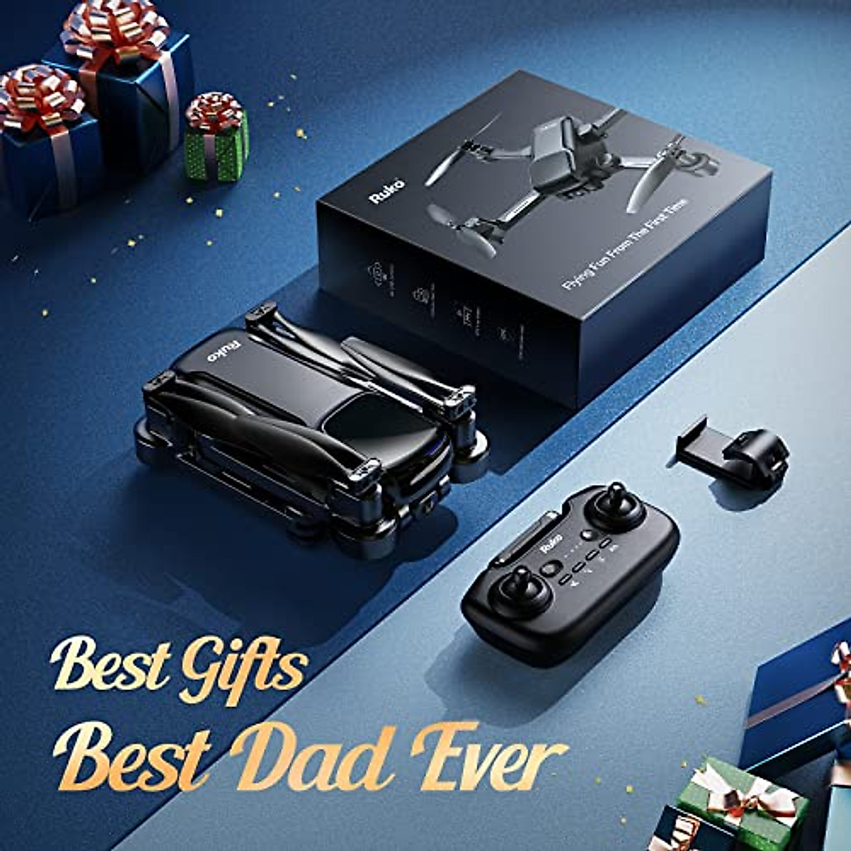 Ruko U11S Drones with Camera for Adults 4k, Built-in Remote ID, 120° FOV, GPS Auto Return, 40 Mins Flight, 5G Live Transmission, Foldable FPV Drones for Beginners with Follow Me, Circle Fly, Waypoint