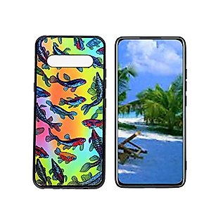 HEOLCULWO Compatible with LG V60 ThinQ 5G Phone Case, Rainbow-Koi-Fish-51 Case Silicone Protective for Teen Girl Boy Case for LG V60 ThinQ 5G