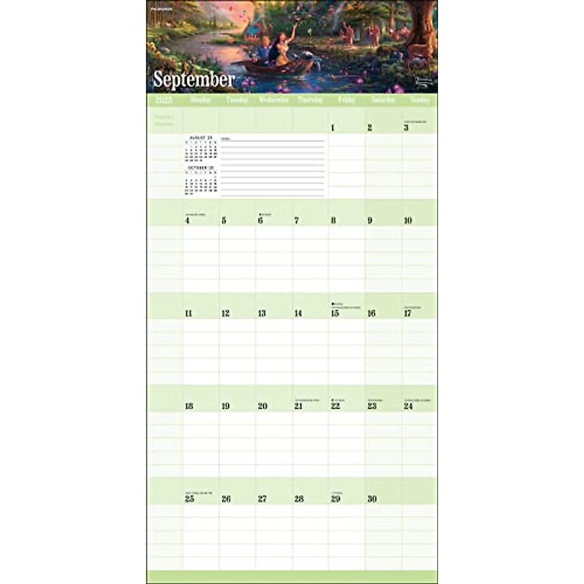 Disney Dreams Collection by Thomas Kinkade Studios: 17-Month 2023-2024 Family Wa