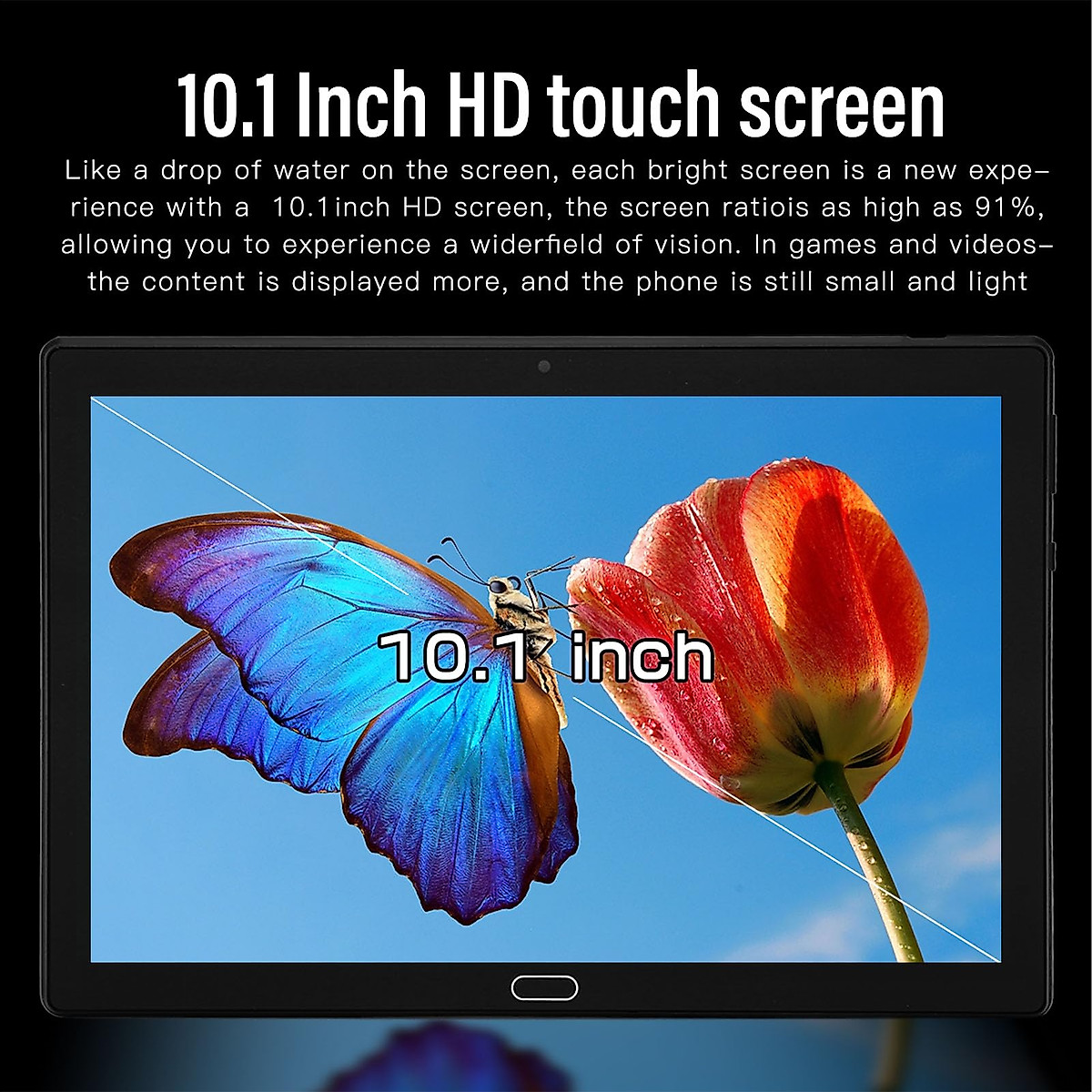 Gugxiom 10.1in Business Tablet, Android Tablet, 4g Calling Tablet, 6GB RAM 128GB ROM, 5MP+8MP Camera, Octa Core CPU, 6000mAh, 5G WiFi, GPS, Dual Sim Dual Standby (Blue)