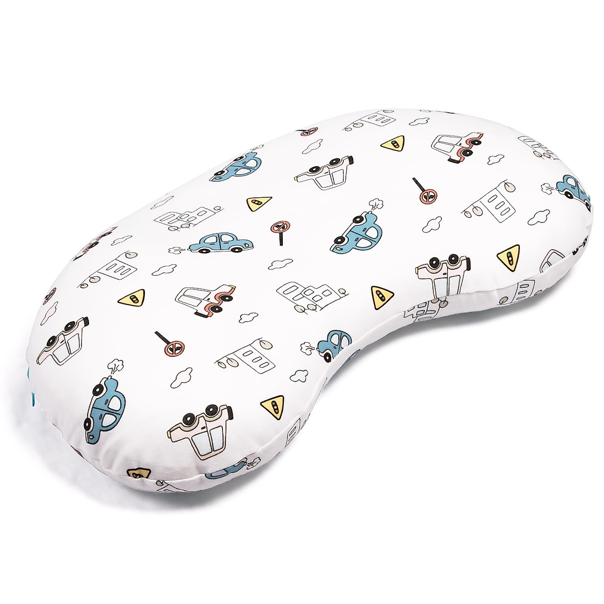 BYRIVER 12x22 Kids Pillow for Sleeping, Small Bed Pillow for Toddler Youth Boy Girls, Cooling Breathable Pillowcase, Small Pillow for Daycare Preschool Nap Time, Gifts for Kids Ages 3-8(CarCity)