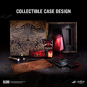 ASUS ROG Phone 6 Diablo Immortal Edition Cell Phone, 6.78” FHD+ 2448x1080 165Hz, 6000mAh Battery, 50MP/13MP/5MP Camera, 12MP Front, 16GB RAM, 512GB Storage, 5G LTE Unlocked Dual SIM, AI2201-16G512G-DB