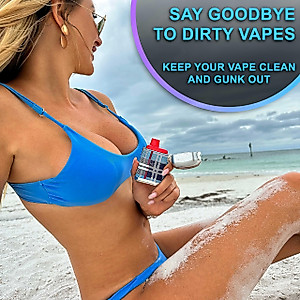 VAPECLUTCH Vape Case for Disposable Vapes and Vape Pens - Keeps Vape Clean and Hidden, Customize Your Vape Device to Match Your Personality - Pink & Platinum