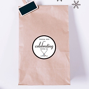 MAGJUCHE Hockey Thank You Stickers, Birthday Baby Shower Sticker Labels, Gifts, Decorations, 2 Inch Round, 40-Pack