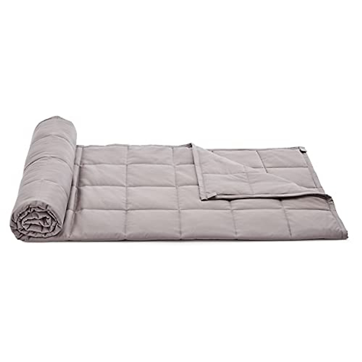 Amazon Basics All-Season Cotton Weighted Blanket - 15-Pound, 48" x 72" (Twin), Dark Gray