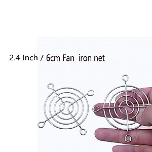 bnafes Fan Grill Metal Household Grill Protector Finger Guard for 60mm Case Fan 8pcs Silver Tone
