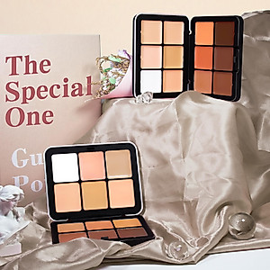 HOSAILY 12 Colors Cream Concealer Foundation Palette, Long-Wearing Smudge Proof Blendable Full Coverage Cream Contour Blush Highlighter Color Correcting Concealer Foundation Palette Makeup