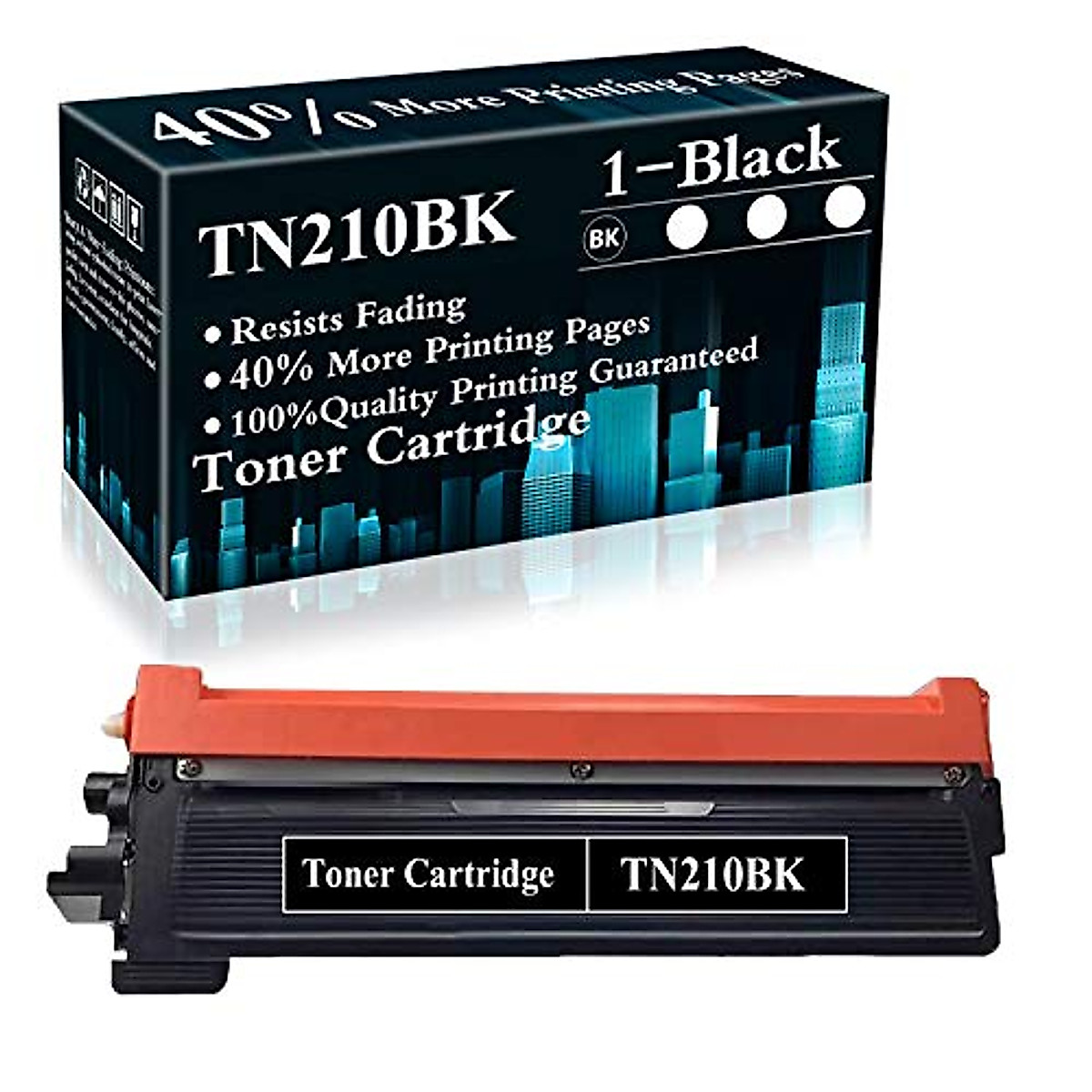 1 Black TN210 TN210BK Compatible Toner Cartridge Replacement for Brother HL-3040CN 3045CN 3070CW 3075CW 8070 MFC-9010CN 9120CN 9125CN 9320CN/CW 9325CW DCP-9010CN Printer,Sold by TopInk