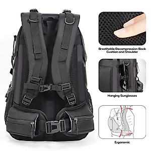 MIAZIB Leather Sling Bag for Men Chest Crossbody Bag Water Resistant Lightweight Sling Bag for Hiking Travel (Black)