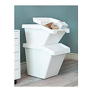 IKEA Sortera Recycling Bin with Lid White 102.558.97 Size 10 Gallon