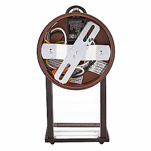 Maxxima LED Porch Lantern Outdoor Wall Light - Aged Bronze with Clear Glass, 3000K Warm White, 650 Lumens, Dusk to Dawn Photocell Light Sensor, Patio or Porch Sconce Fixture, Exterior Lighting - Brown