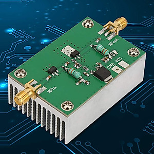1-512MHz 1.6W Wideband Low Power RF Amplifier Broadband RF Low Power Amplifier with Heat Sink for Shortwave FM Ham Radio