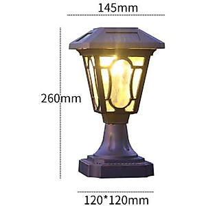 SMLZV Post Lights, Solar Pillar Light Outdoor Patio Light Waterproof Wall Light Outdoor Door Post Light Home Villa Garden Gate Light (2 Pack)