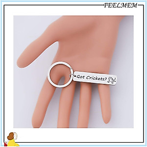 FEELMEM Got Crickets Bearded Dragon Keychain Funny Lizard Gift Animal Reptile Keyring Bearded Dragon Pet Lizard Lover Gift Reptile Lover Gift (Got Crickets)