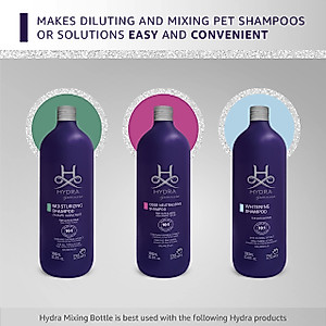 Hydra Dilution Bottle for Professional Groomers, Mixing Bottle for Dog Grooming Shampoo and Conditioner, 20.3 Fluid Ounces