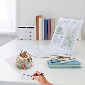 SZCXTOP Paper Birthday Cake 3D Pop Up Greeting Cards,Rose Flowers Cards Postcards for Kids Adults Girls Womens Wife Daughter Sister Boys Men Friends，DIY Numbers of Age