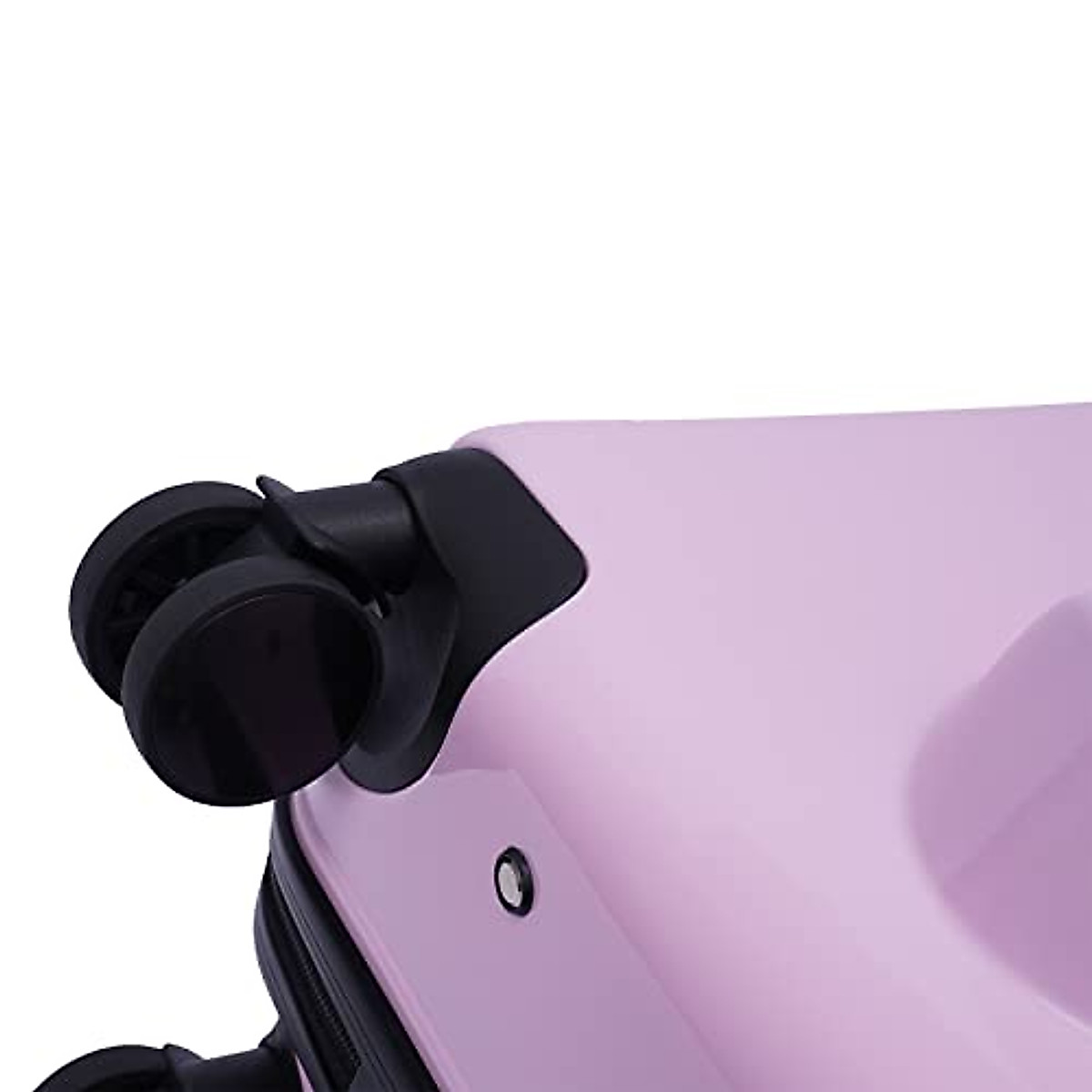 Kids Luggage with Wheels and Ride-On Feature- Portable Children's Travel Thickening Trolley Suitcase - Aluminum Alloy Drawbar - 110lb Load Bearing - for Toddlers and Kids Aged 2-6 Years (Pink)