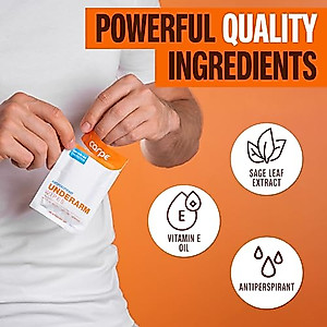 Carpe Antiperspirant Underarm Wipes for Sweat Blocking, Deodorizing, and Cleansing When You’re On the Move - 15 Residue Free, Individually Wrapped Wipes - Clean and Refreshing Scent