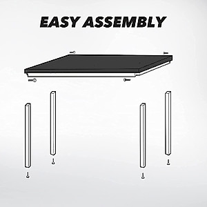 PayLessHere Home Office Gaming Large Corner Writing Black Student Art Modren Sturdy Simple Style ​PC Wood and Metal Desk Workstation for Small Space, 39" (39 in Computer Desk)